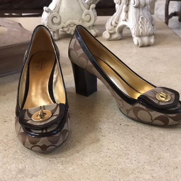 Coach | Shoes | Coach Block Heel Shoes | Poshmark